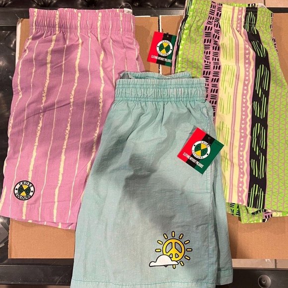 cross colours | Shorts | Three 3 Of Cross Colours Peace Makers Nylon ...